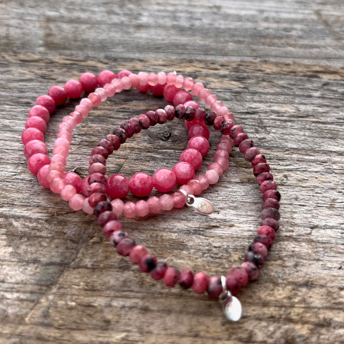 Lucky Stone armbånd - Rosa jade | TuaMea Jewelry